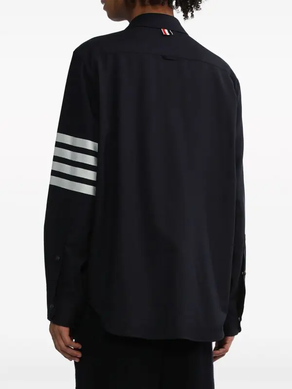 Thom Browne 4-bar Sleeve Shirt - Blue