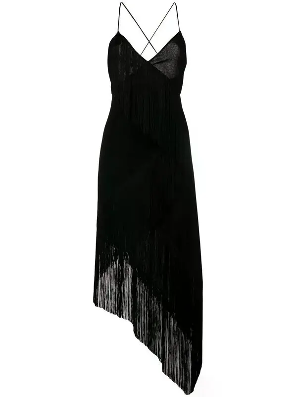 Givenchy Cascading Fringe Slip Dress