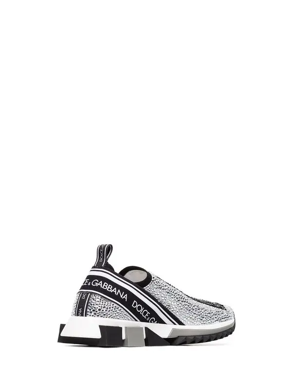 Dolce & Gabbana Sorrento Embellished Slip-on Sneakers - White