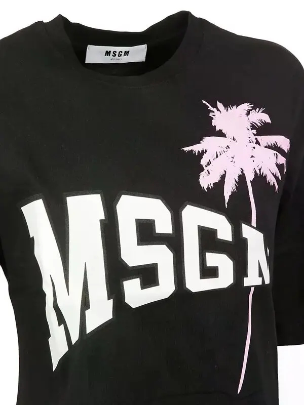 MSGM Logo Palm Tree T-shirt