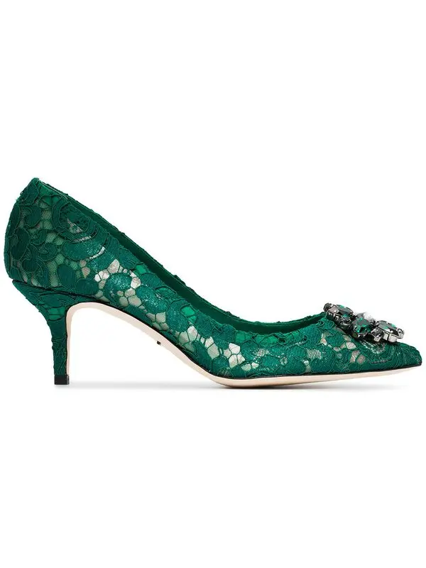 Dolce & Gabbana Rainbow Lace 60mm Brooch-detail Pumps