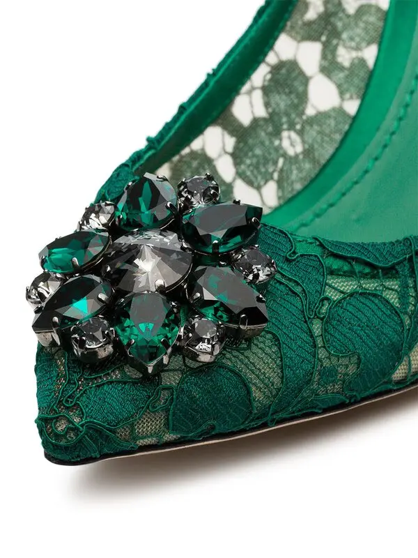 Dolce & Gabbana Rainbow Lace 60mm Brooch-detail Pumps