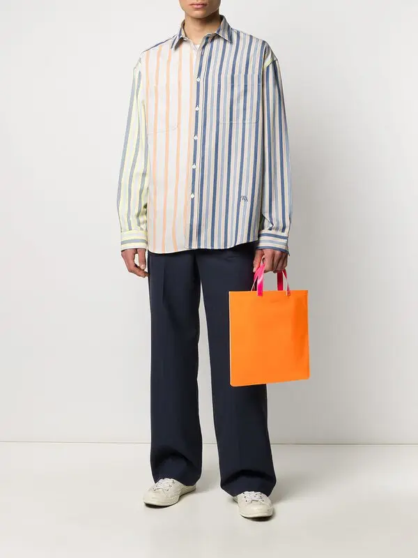 Comme Des Garçons Colour-block Tote Bag