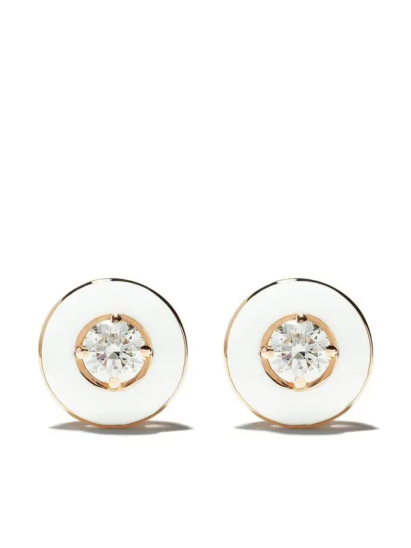 SELIM MOUZANNAR 18kt Diamond Mina Stud Earrings - Pink