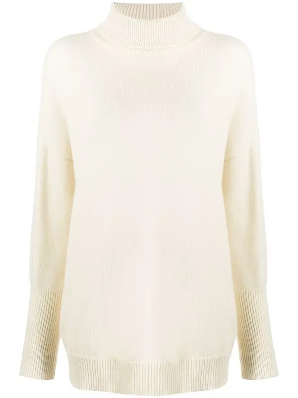 Chinti & Parker Roll Neck Cashmere Sweater - Neutrals