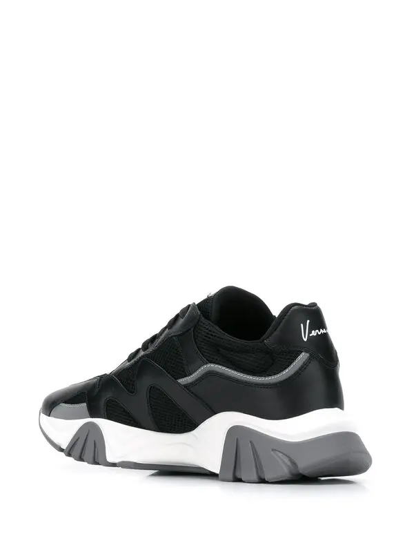 Versace Squalo Leather And Mesh Sneakers