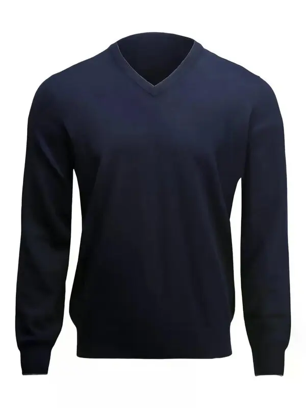 Brunello Cucinelli V-neck Cashmere Jumper - Blue