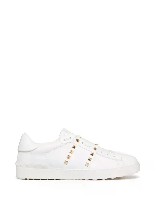 Valentino Garavani Calfskin Rockstud Untitled Sneakers - White