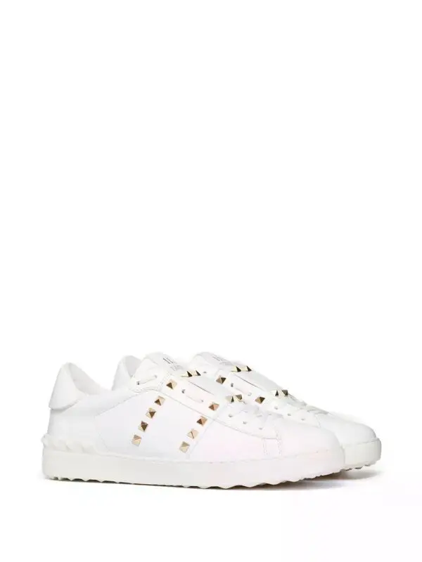 Valentino Garavani Calfskin Rockstud Untitled Sneakers - White