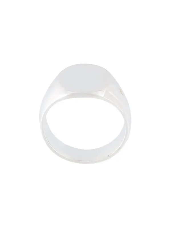 Tom Wood Silver 'the Oval' Signet Ring - Metallic