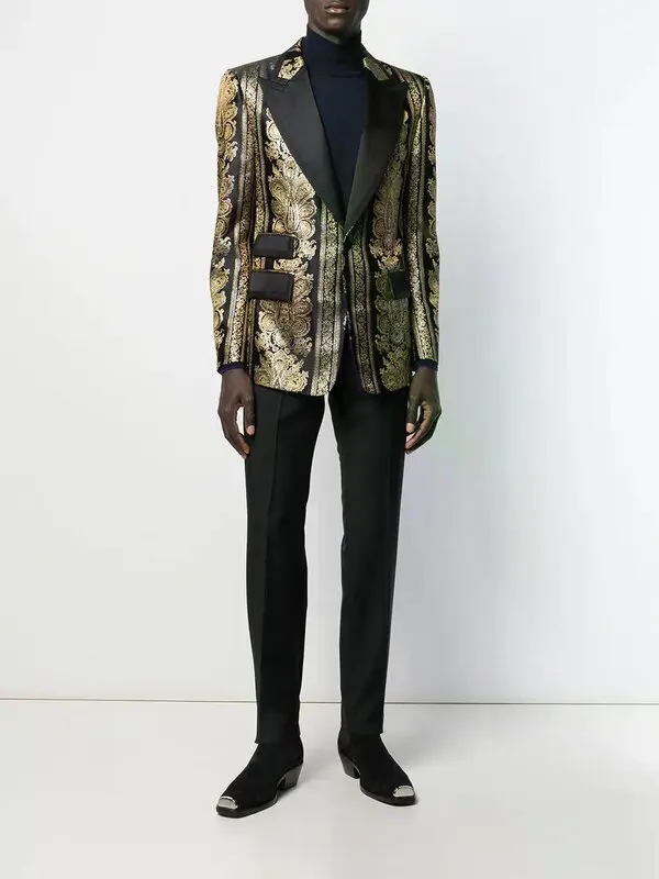 Dolce & Gabbana Jacquard Casino Tuxedo Jacket