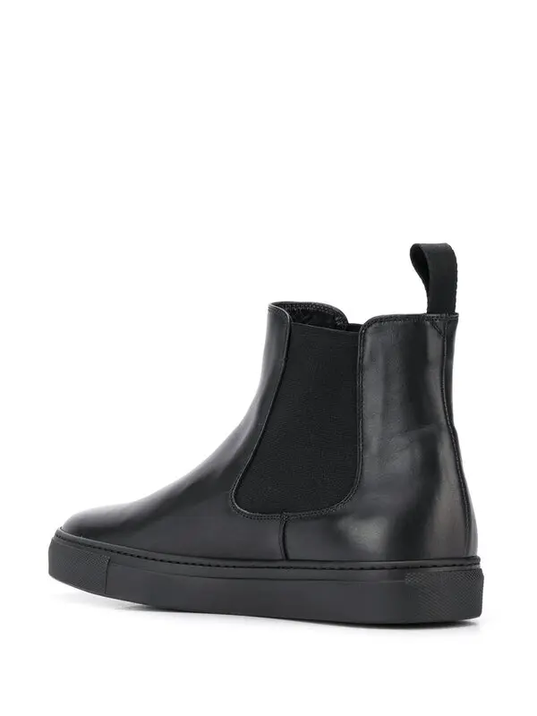 SCAROSSO Tommaso Leather Chelsea Boots - Black
