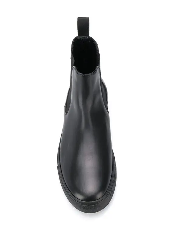 SCAROSSO Tommaso Leather Chelsea Boots - Black