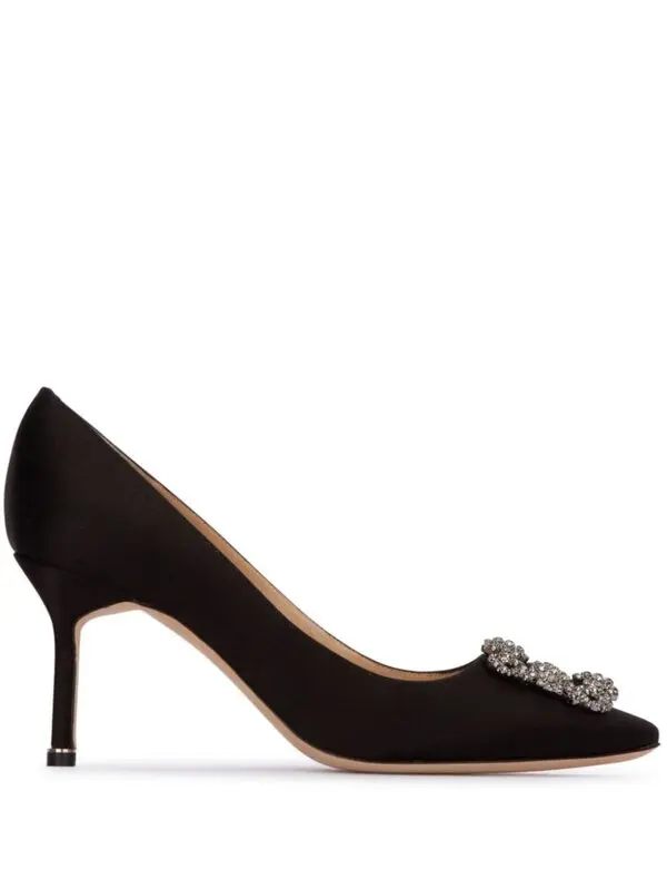 Manolo Blahnik 70mm Hangisi Pumps - Black