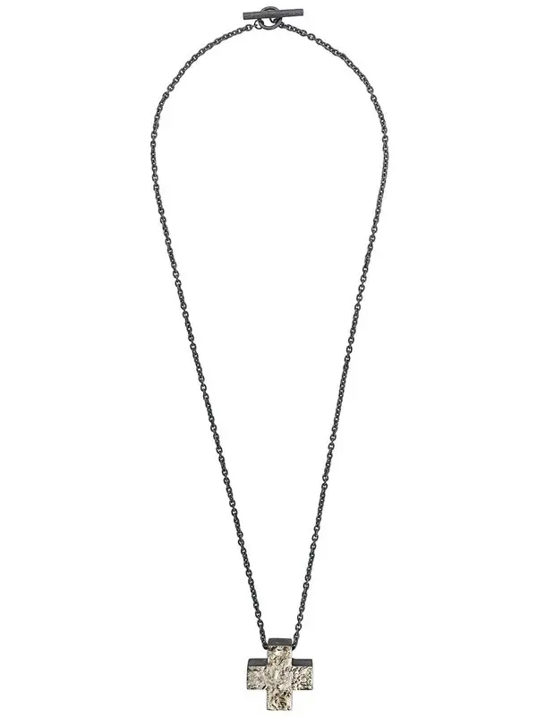 PARTS OF FOUR Sterling And 10kt Gold Mini Plus Necklace - Silver