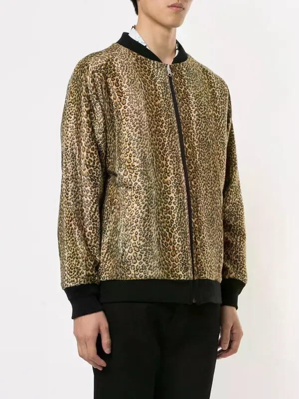 Needles Leopard-print Velour Bomber Jacket