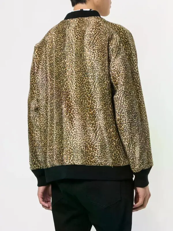 Needles Leopard-print Velour Bomber Jacket