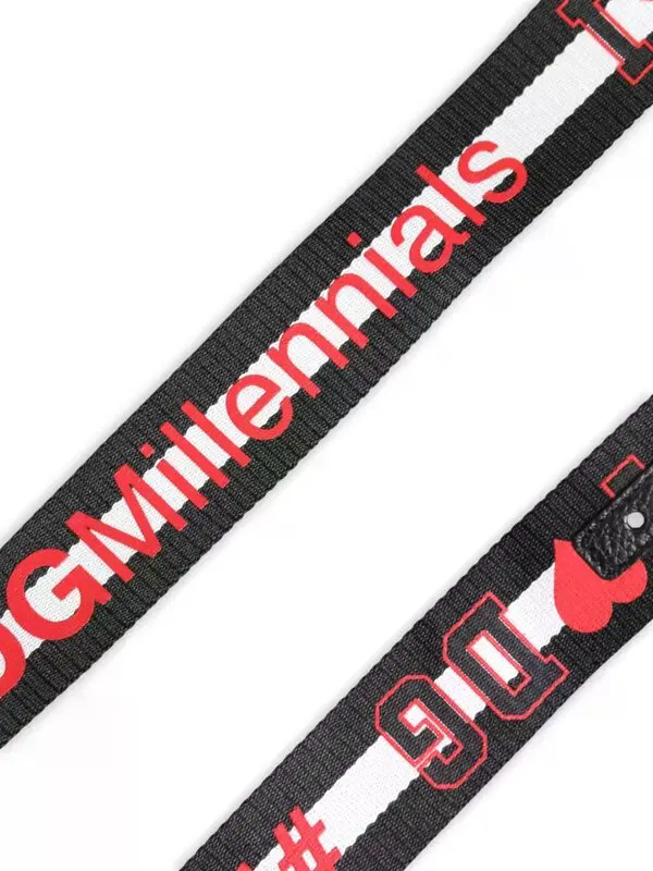 Dolce & Gabbana And Red #dg Millennials Logo Buckle Belt