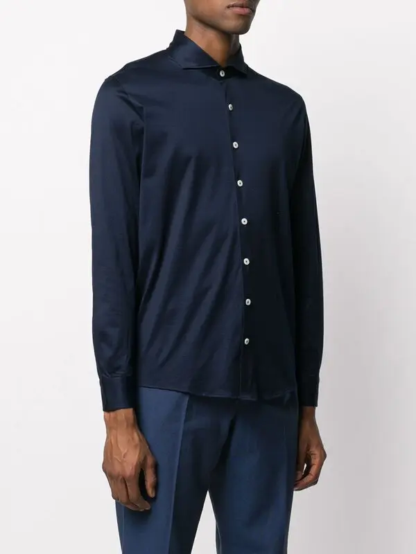 BARBA NAPOLI Spread Collar Shirt