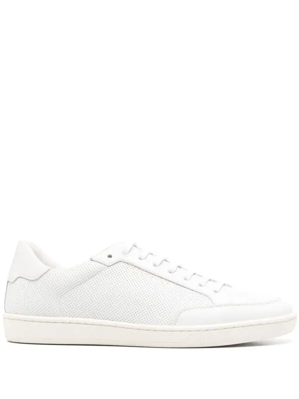 Saint Laurent Court Classic Sl/10 Leather Sneakers - White