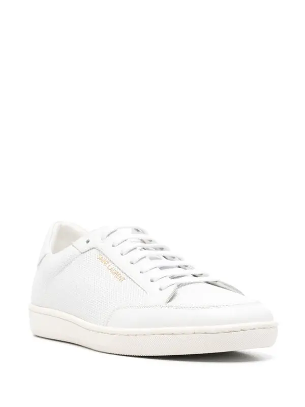 Saint Laurent Court Classic Sl/10 Leather Sneakers - White