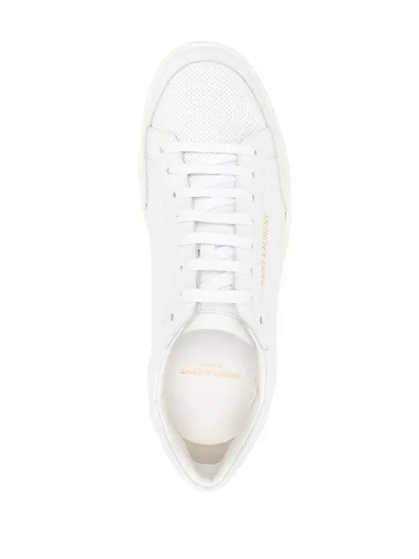 Saint Laurent Court Classic Sl/10 Leather Sneakers - White
