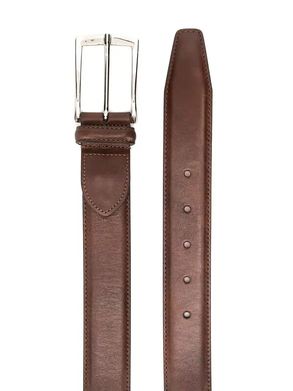 SCAROSSO Contrast-buckle Belt - Brown