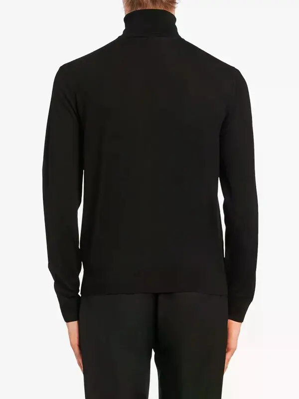 Prada Roll-neck Wool Jumper - Black