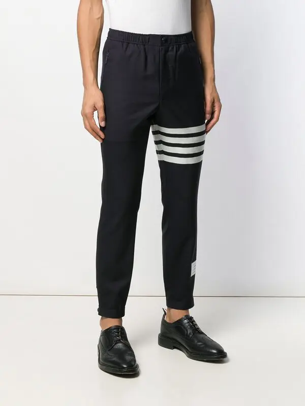 Thom Browne Plain Weave Suiting Track Pants - Blue