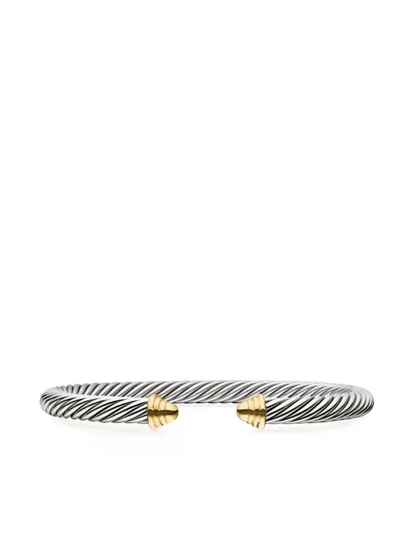 David Yurman 14kt Yellow And Sterling Silver Classic Cable Bracelet - Gold