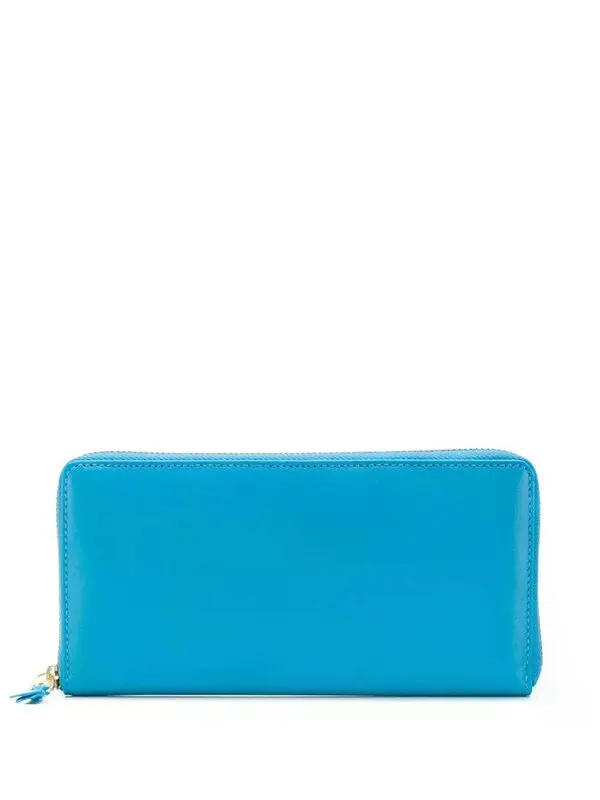 Comme Des Garçons Zip-around Leather Wallet - Blue