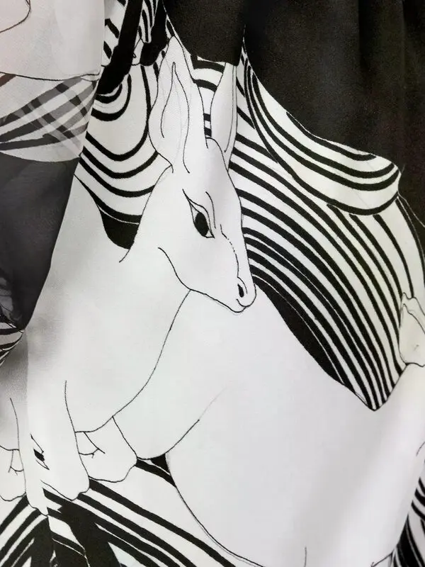 Burberry Abstract Deer Print Skirt