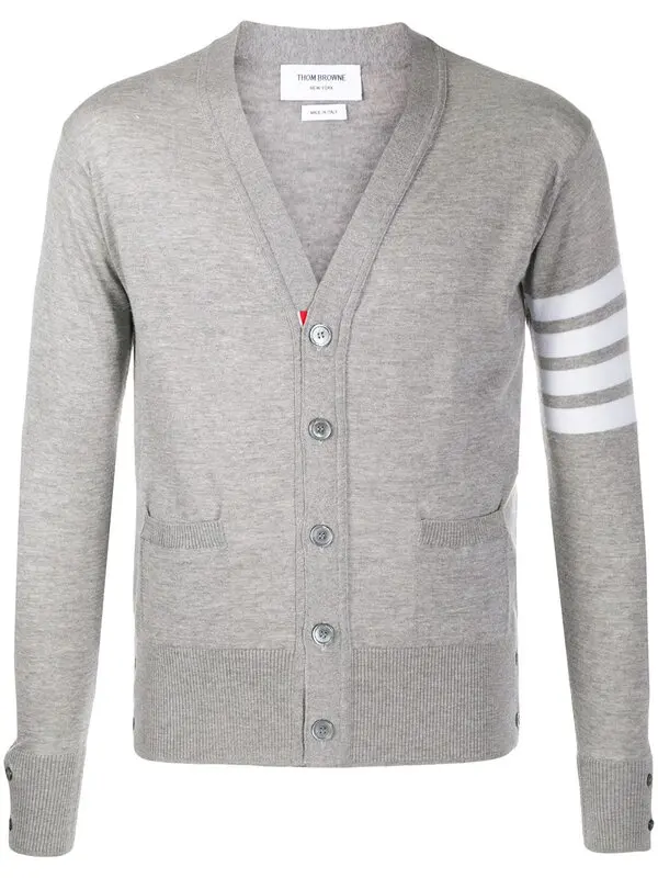 Thom Browne 4-bar V-neck Cardigan