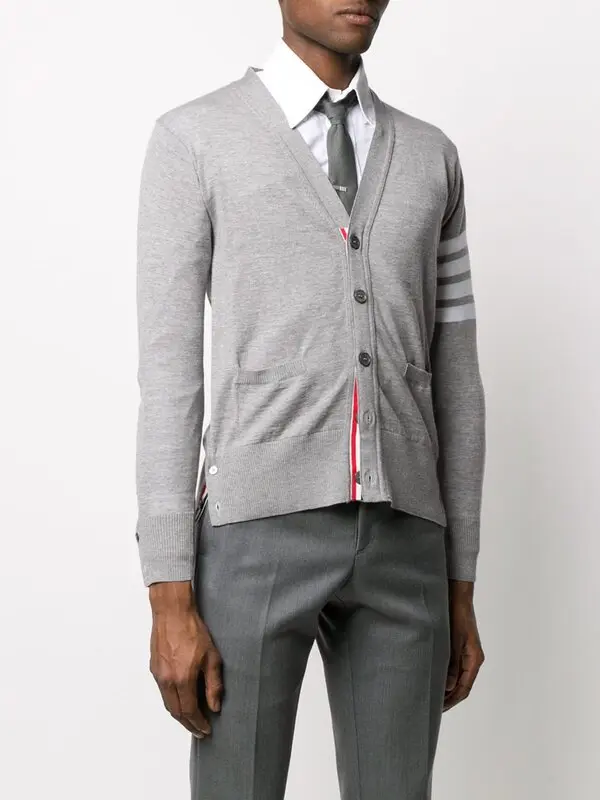 Thom Browne 4-bar V-neck Cardigan