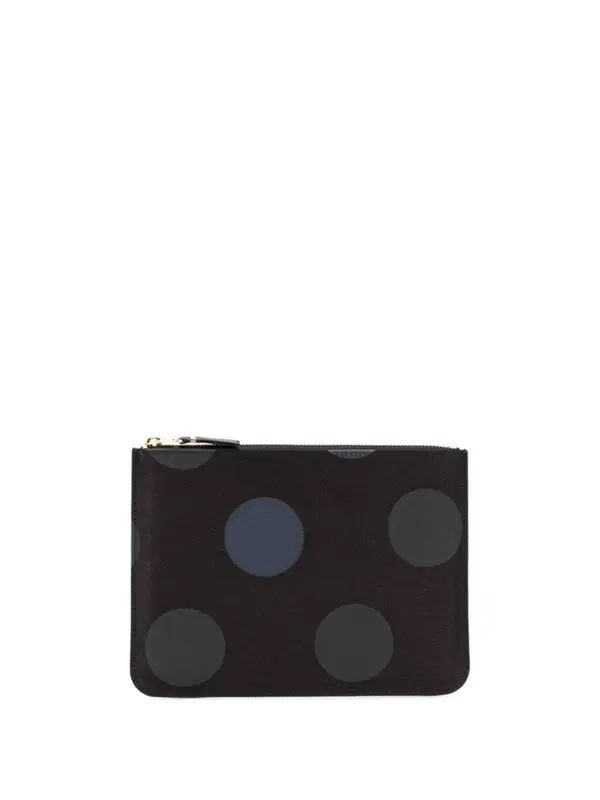 Comme Des Garçons Polka Dot Printed Wallet - Black