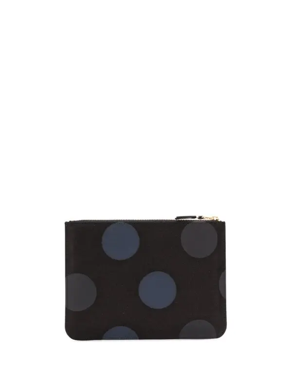 Comme Des Garçons Polka Dot Printed Wallet - Black