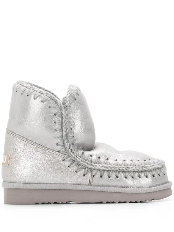Mou Crochet Trim Snow Boots