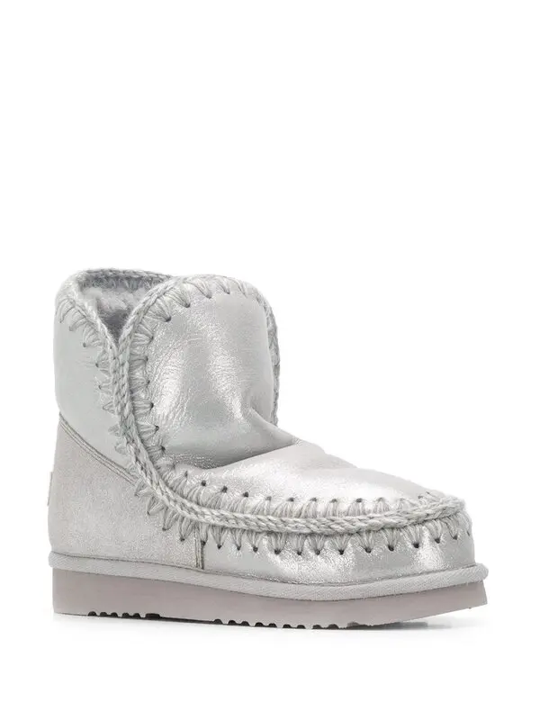 Mou Crochet Trim Snow Boots
