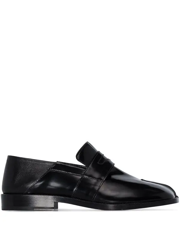 MAISON MARGIELA Tabi Leather Loafers - Black