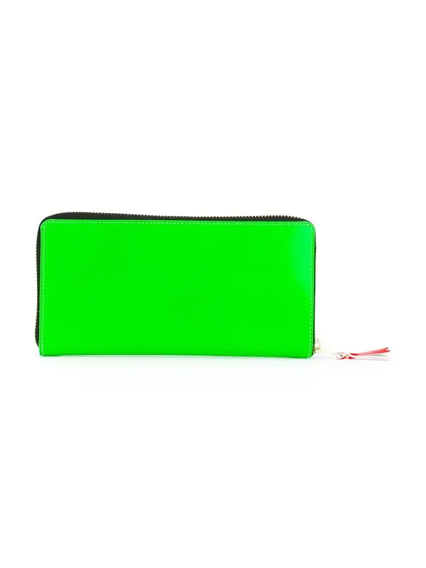 Comme Des Garçons Panel Zip Wallet - Green