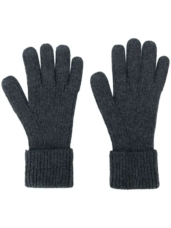 N.peal Ribbed Gloves - Grey