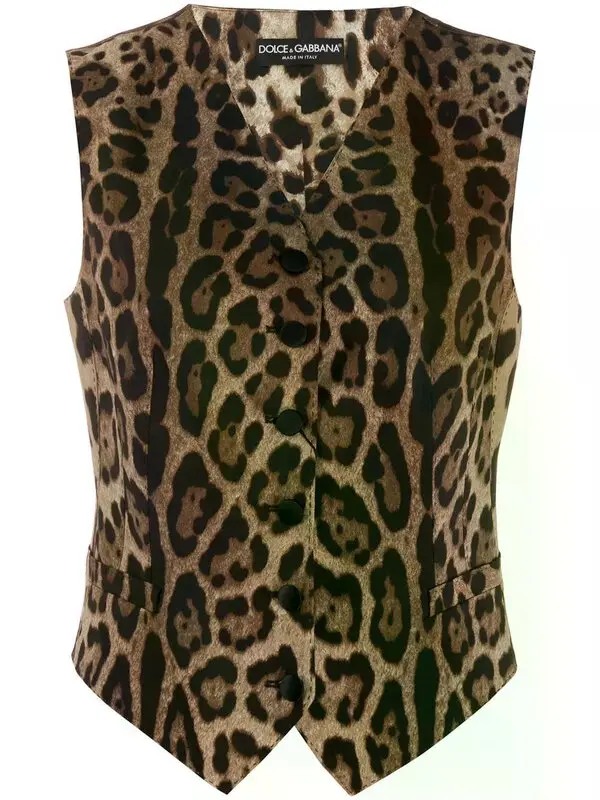 Dolce & Gabbana Leopard Print Waistcoat
