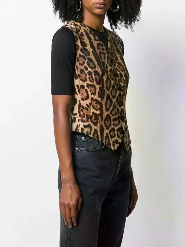 Dolce & Gabbana Leopard Print Waistcoat
