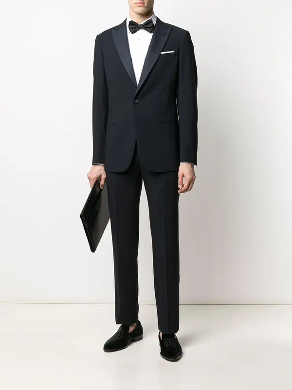 Giorgio Armani Single-breasted Wool Suit - Blue