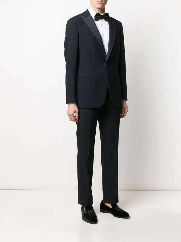 Giorgio Armani Single-breasted Wool Suit - Blue