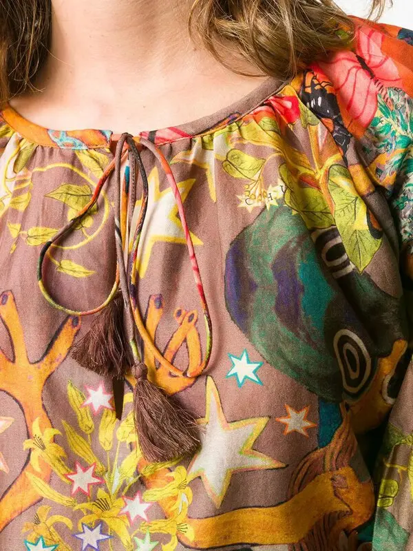 Chufy Oversized Abstract Print Blouse