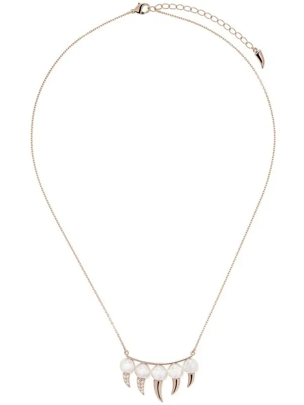 TASAKI 18kt Rose Gold Danger Fang Akoya Pearl And Diamond Necklace - Pink