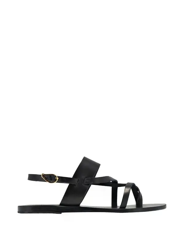 ANCIENT GREEK SANDALS Alethea Flat Sandals - Black