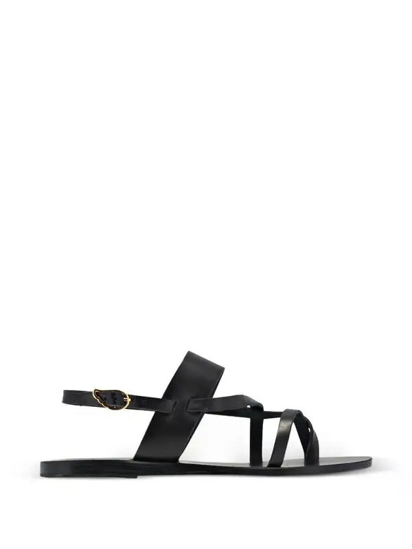 ANCIENT GREEK SANDALS Alethea Flat Sandals - Black