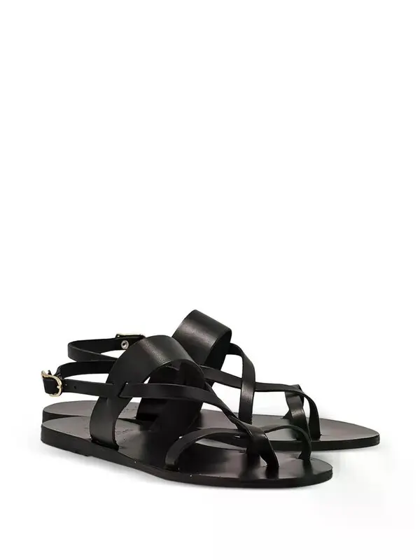 ANCIENT GREEK SANDALS Alethea Flat Sandals - Black